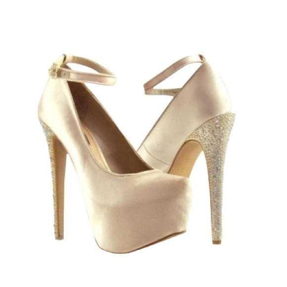 Bakers | Shoes | Bakers Hilary Satin Ankle Strap Platform Hells ...